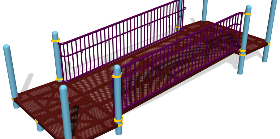 12' Double-Wide Ramp w/Barriers