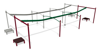Playground Zip Lines - Freestanding Track Rides & ZipKrooz - Landscape ...