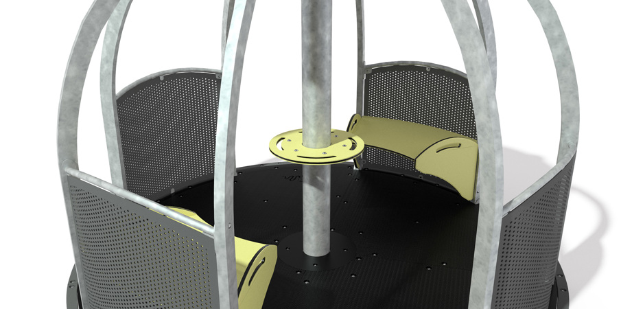 We-Go-Round® Merry Go Round Playground Spinner with Perforated Panels ...