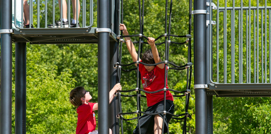 Chimney Climb Across™ 24" Deck Difference - Playground Climber