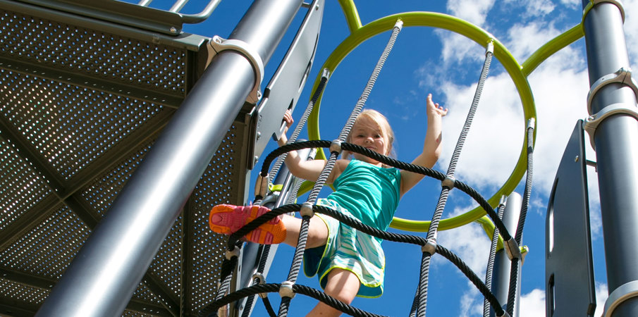 Chimney Climb Across™ 24" Deck Difference - Playground Climber