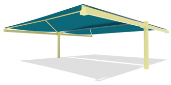 SkyWays® Cantilever Shade Structures Create an Open Feel