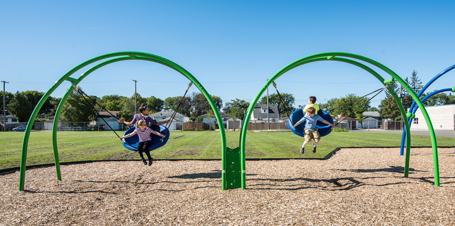 Multiple User Playground Swing for Ages 5 to 12 - Oodle Swing, Double