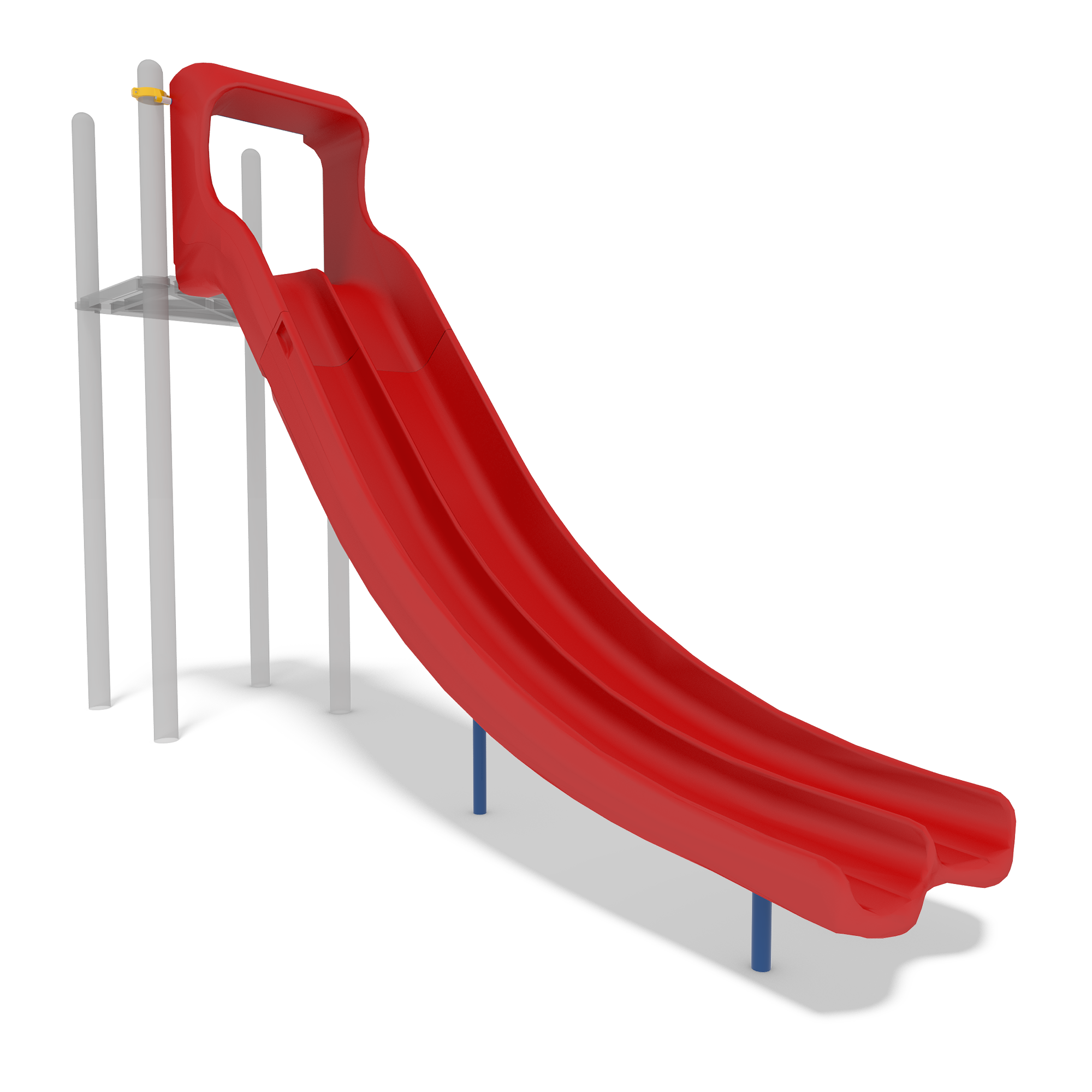 Double Swoosh Slide - Steep Double Slide with High Walls for Safety