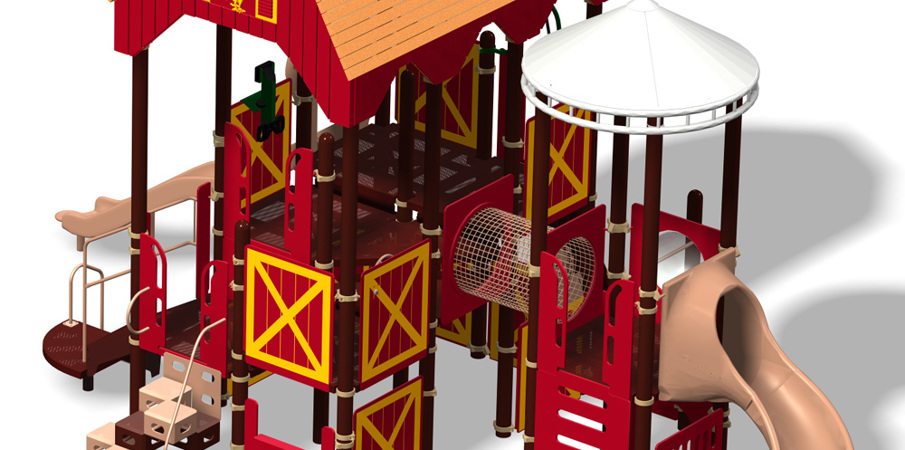 Barn Silo Roof Playground Element