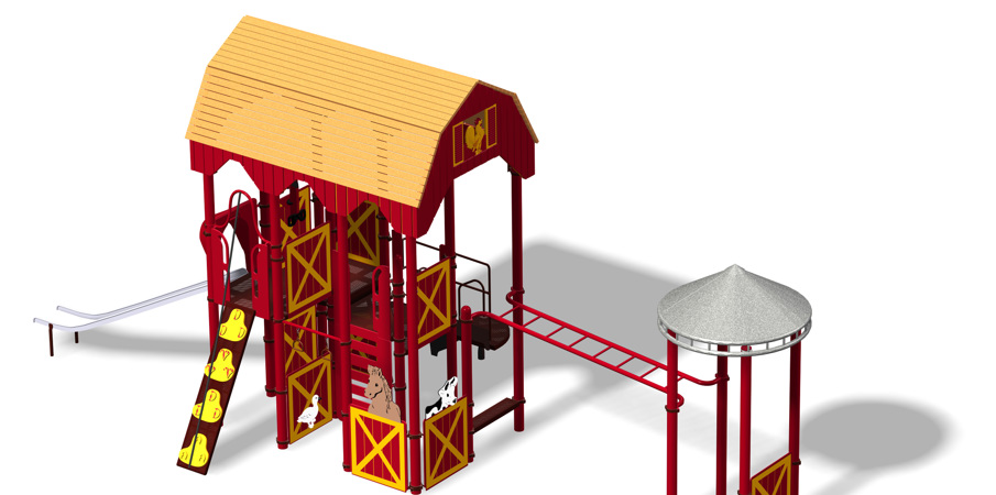Barn Silo Roof Playground Element