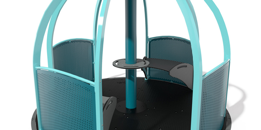 We-Go-Round® Merry Go Round Playground Spinner with Perforated Panels ...