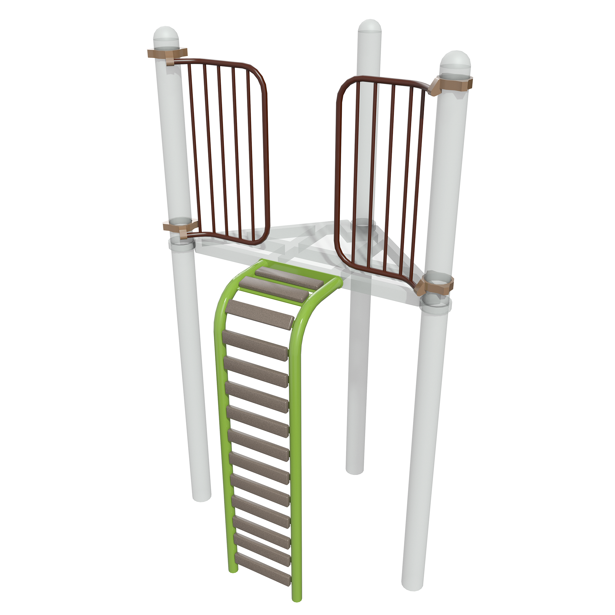 Wood Plank Ladder 90* Tri-Deck - NEW! | Landscape Structures