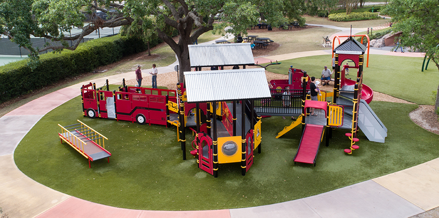 Common Ground - Inclusive Fire Station-themed Playground