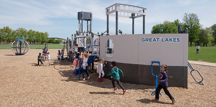 Great Lakes Elementary School - Ship-Themed School Playground