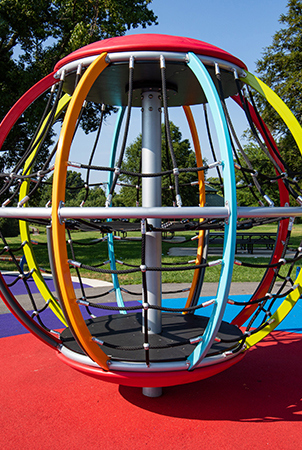Kentland Community Center Playground - Colorful Net Climber Fun!