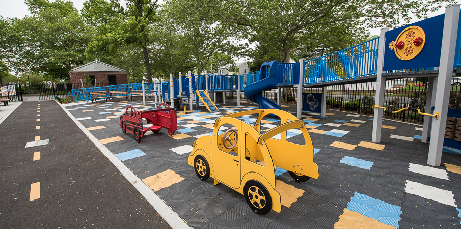 Laurelton West Playground - Car-Themed Play Structure - Inclusive ...