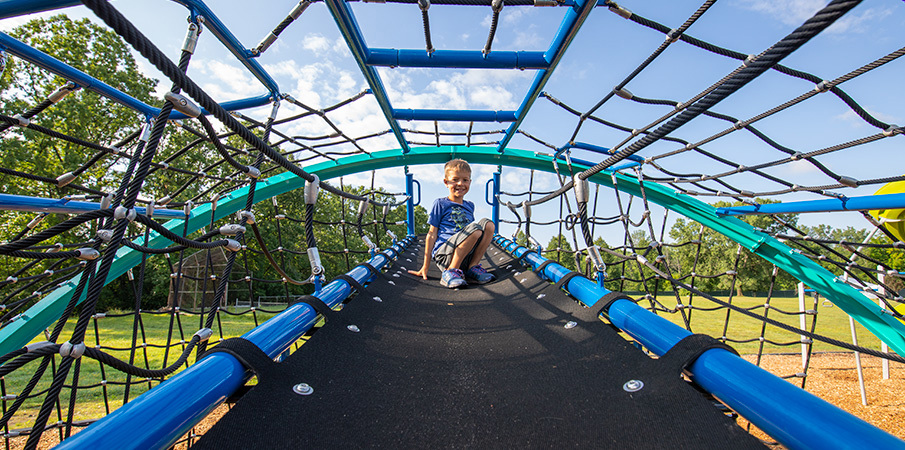 Louis S. Wolk JCC of Rochester - Tower and climbing playground fun