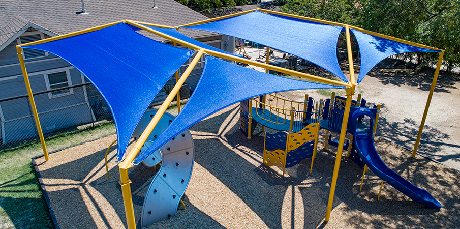 Trinity Basin Preparatory - School Playground with SkyWays® Shade