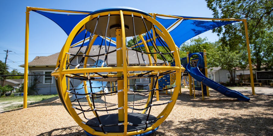 Trinity Basin Preparatory - School Playground with SkyWays® Shade