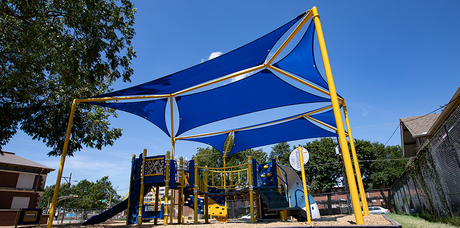 Trinity Basin Preparatory - School Playground with SkyWays® Shade