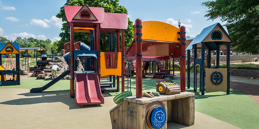 Turkey Thicket Recreation Center - Train-Themed Playground